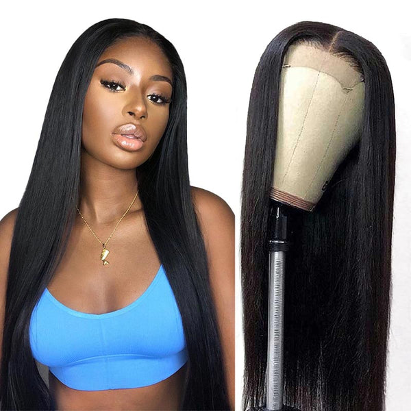 Order Peruvian Pre Plucked Straight Lace Front Human Hair Wigs ...